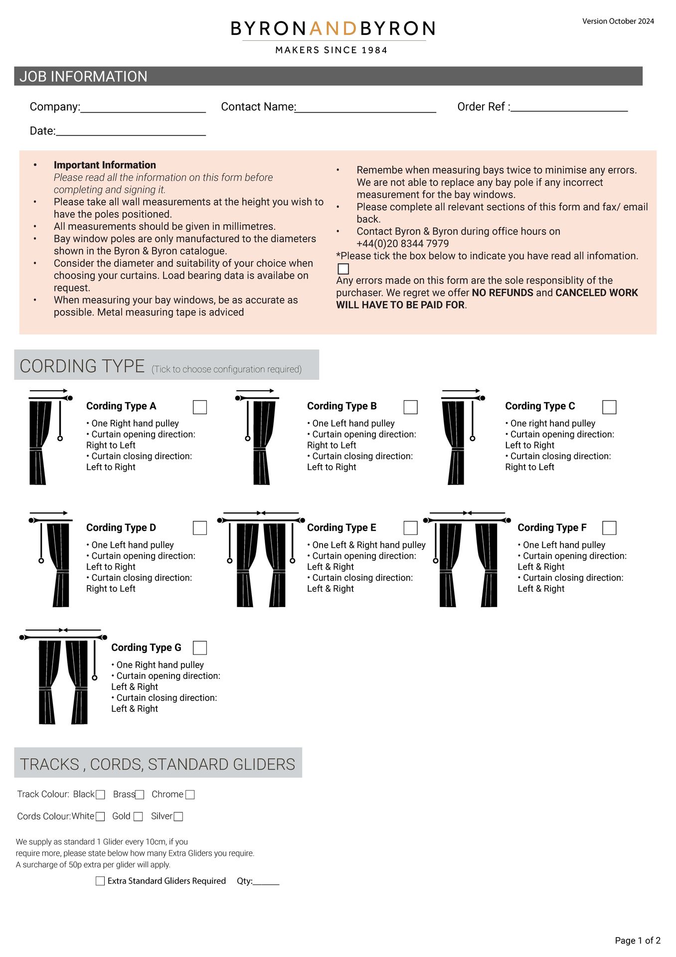 Byron and Byron | Curtain Pole Catalogues & Design Templates