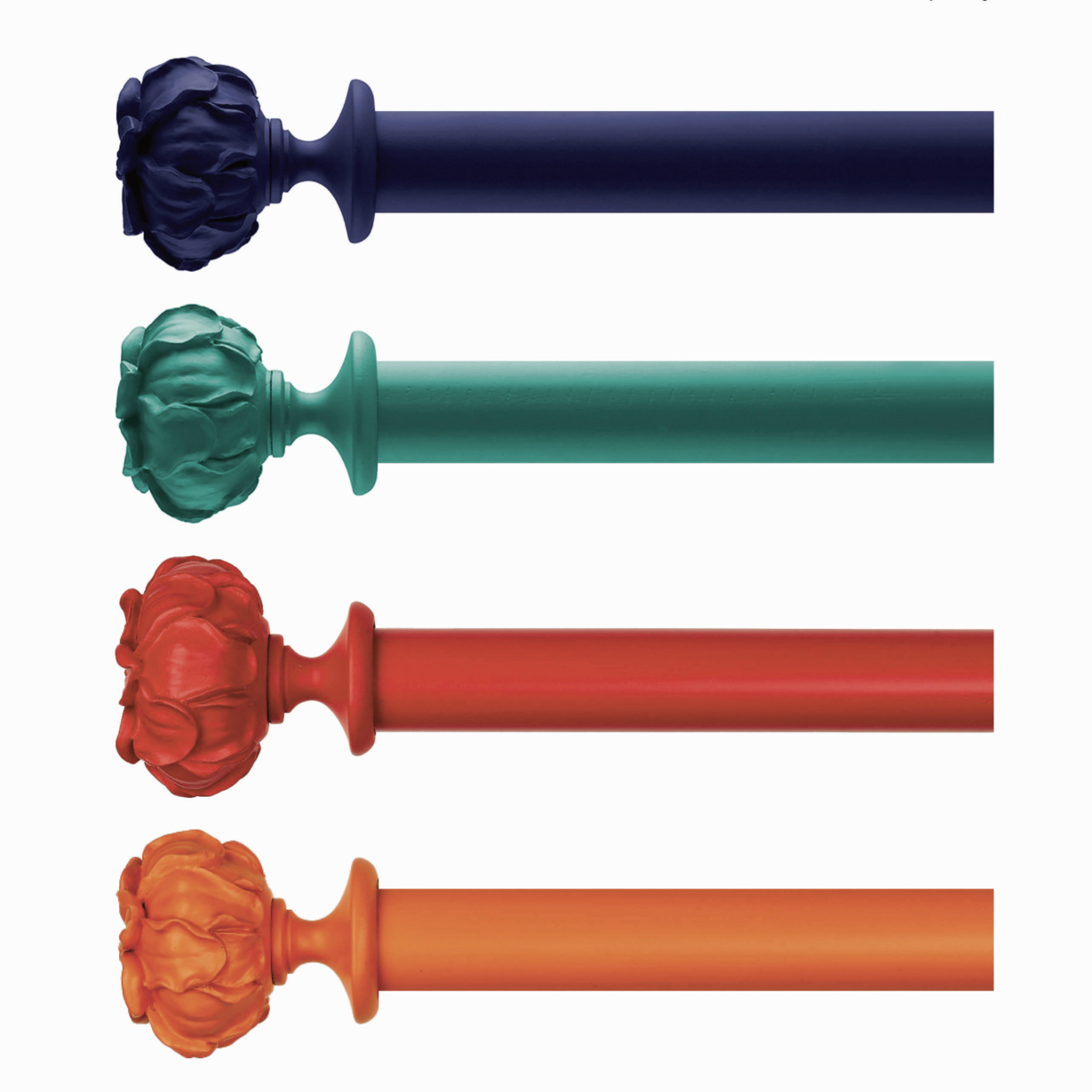 Painted Curtain Poles | Country Colours | Byron and Byron