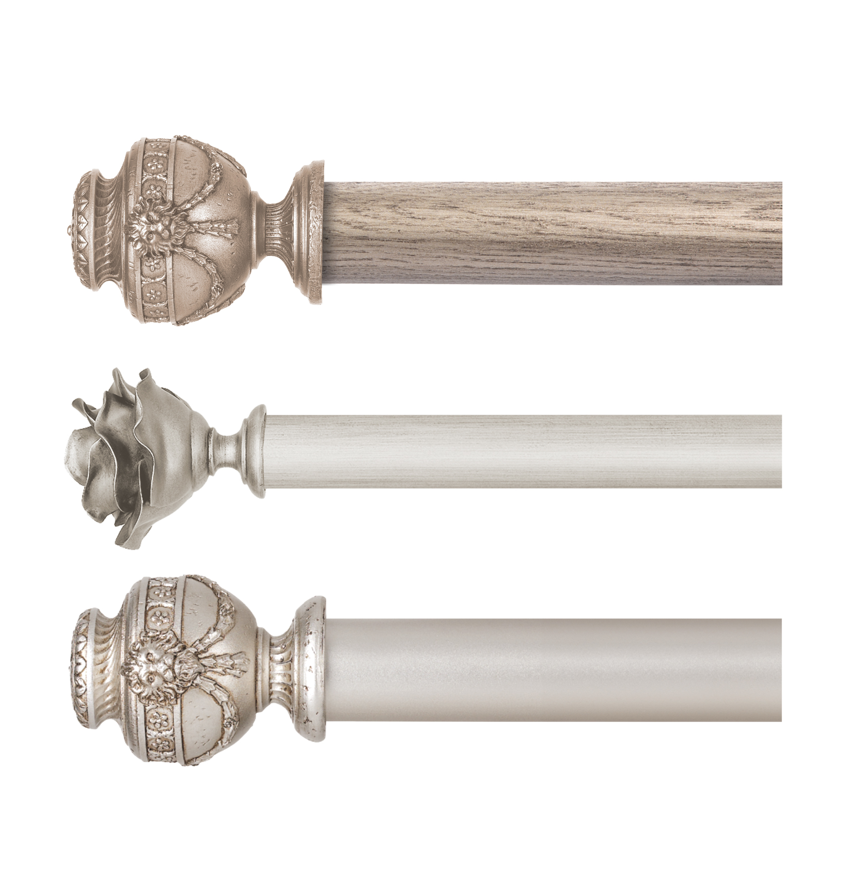 Silver Curtain Pole | Luxury Curtain Poles | Byron and Byron